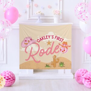 Custom First Rodeo Birthday Banner Rodeo Party Decorations Personalized ...