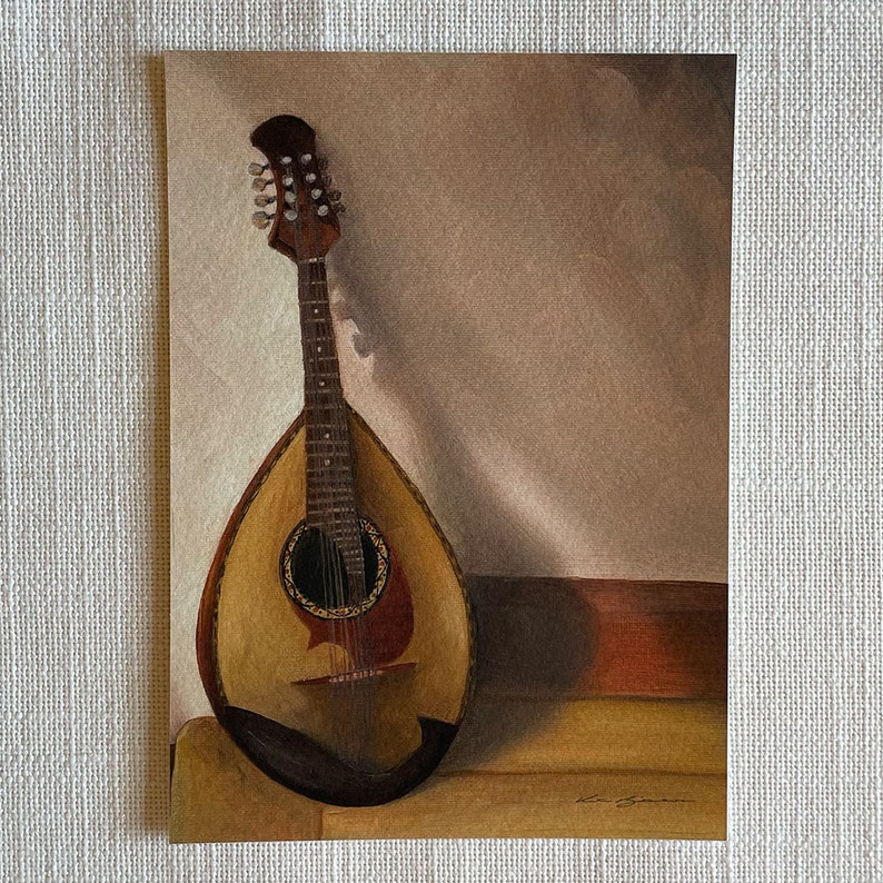 Bouzouki Greek Unframed Art Greek Music Wall Themed String Instrument ...