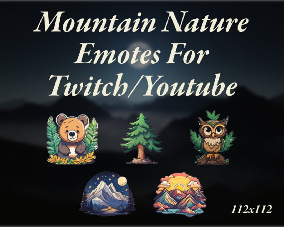 Mountain Nature Twitch Emotes - Youtube - Etsy