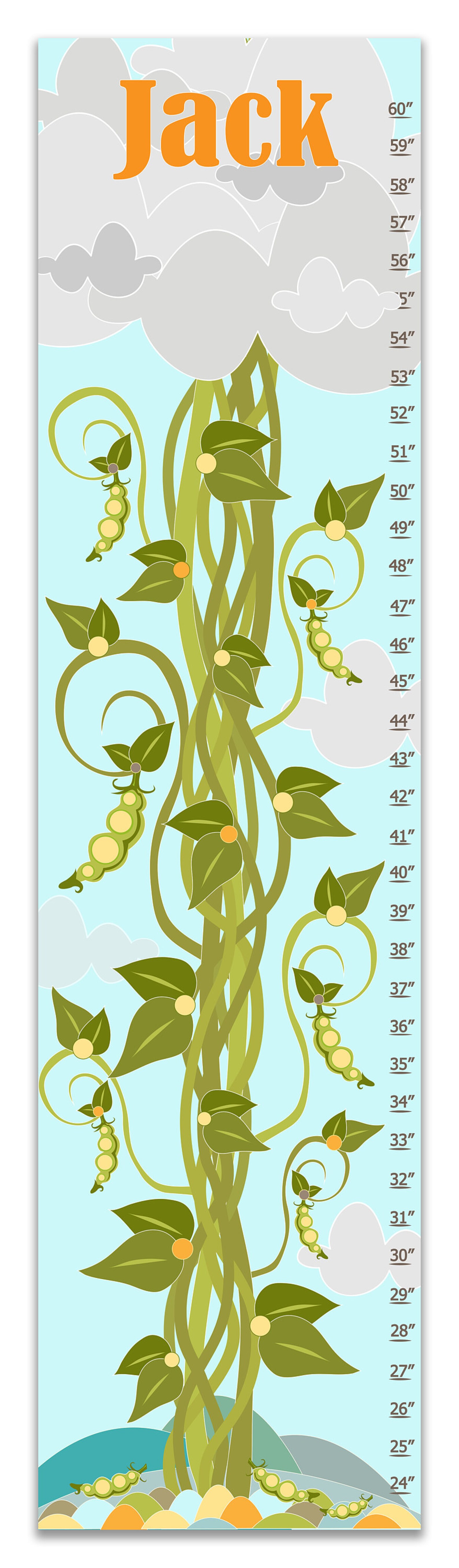 Jack and the Beanstalk Canvas Growth Chart Personalized - Etsy