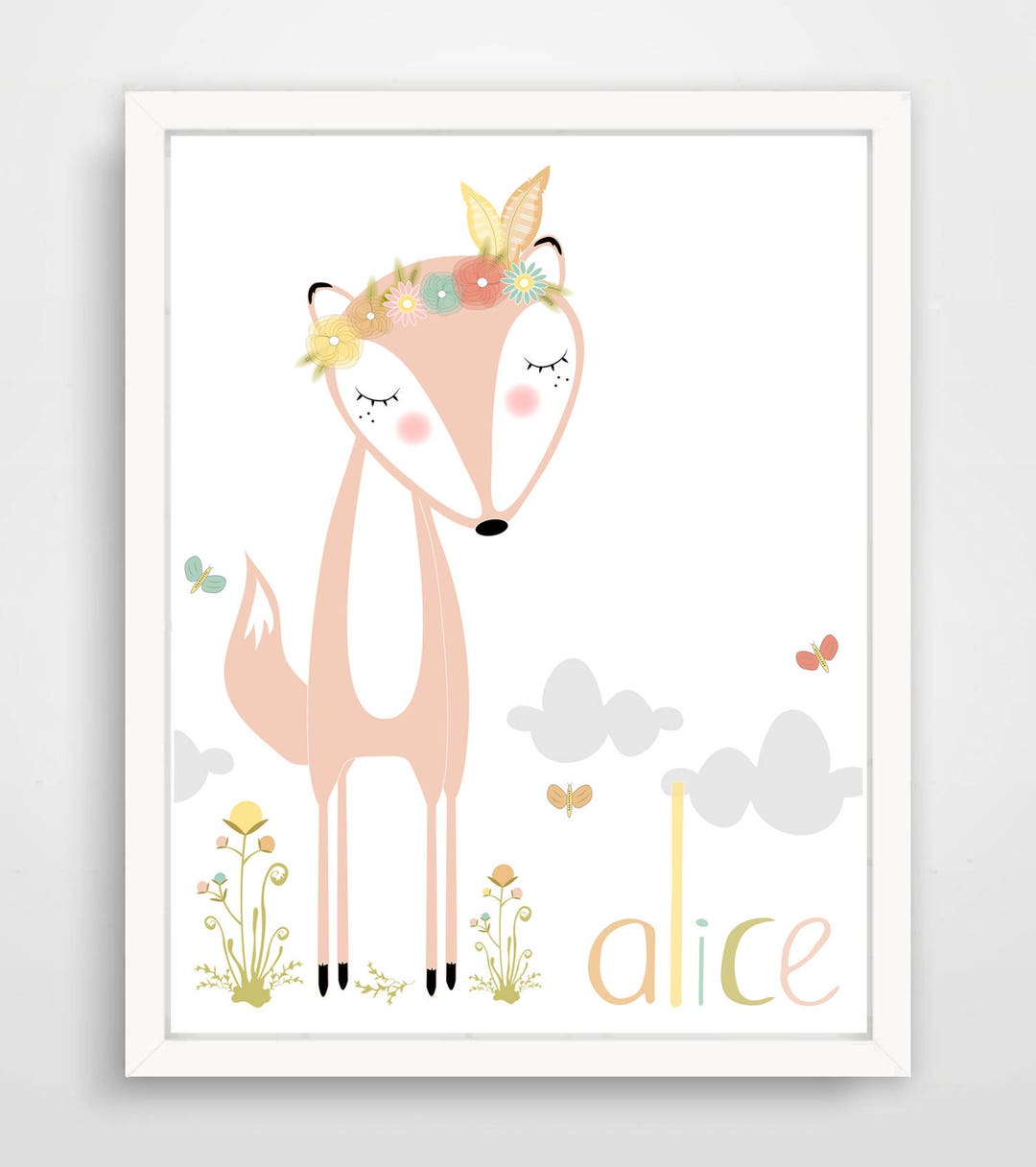Clever Fox Personalized Print - Stay Clever Little Fox - Fox Nursery ...