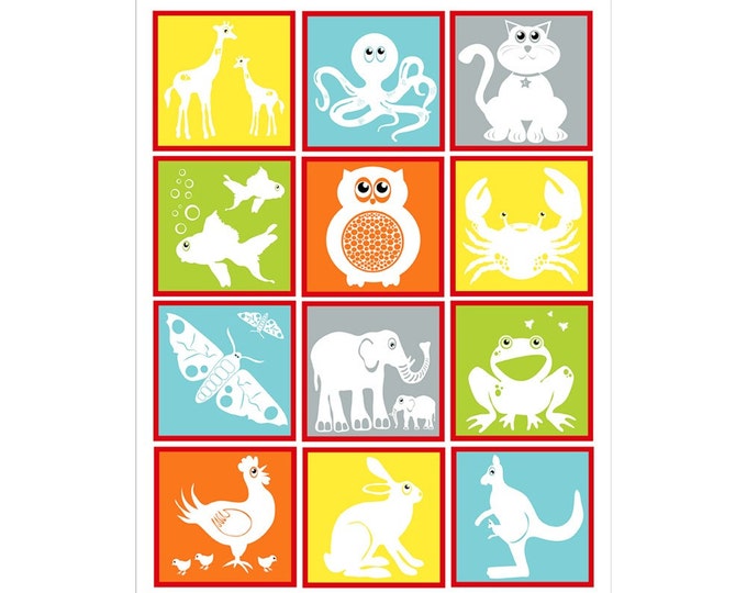 Animal Blocks 11x14 Inch Print by Finny and Zook - Etsy