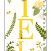 Personalized Girls Growth Chart, Canvas Growth Chart, Yellow Flowers ...