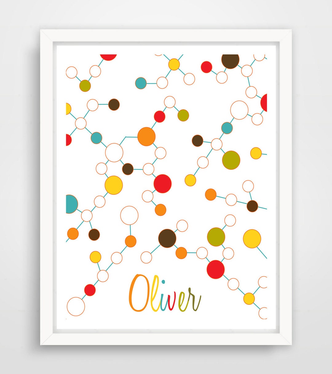 Science Molecules - Custom Name - Science Nursery Decor - Etsy