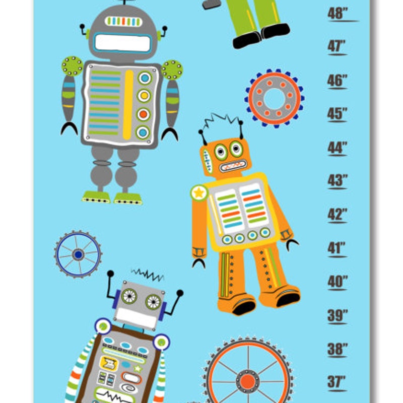 Robot Growth Chart - Etsy