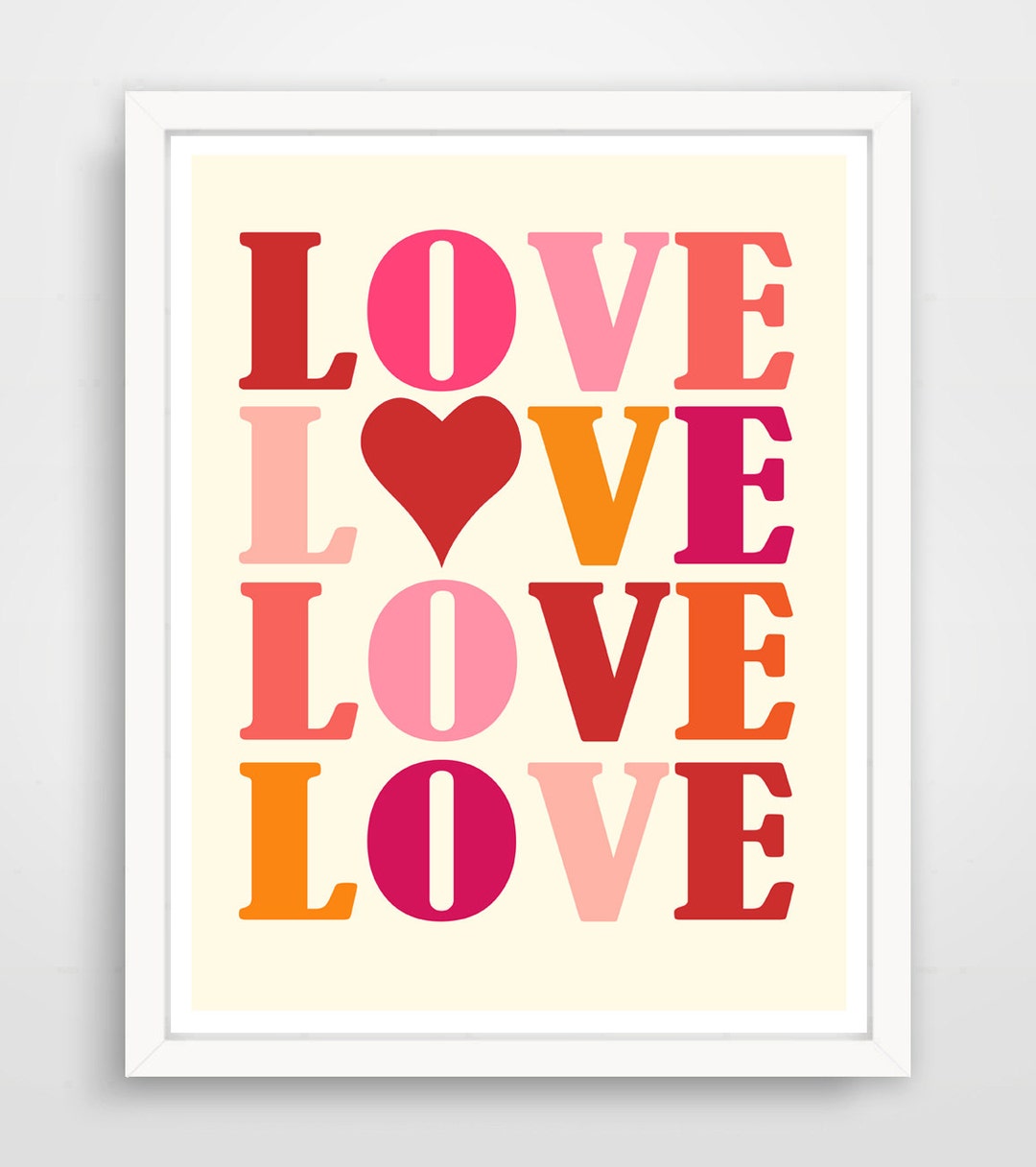 Children's Wall Art / Nursery Decor LOVE Print by Finny and Zook - Etsy