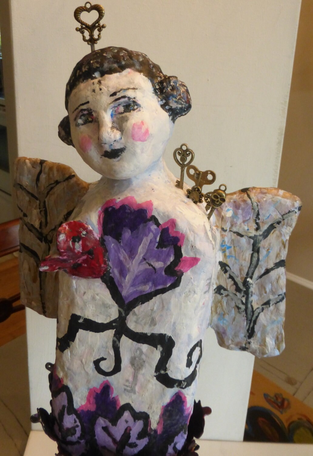 Lady Art Sculpture Unique Figurine Angel Magnificent SALE - Etsy