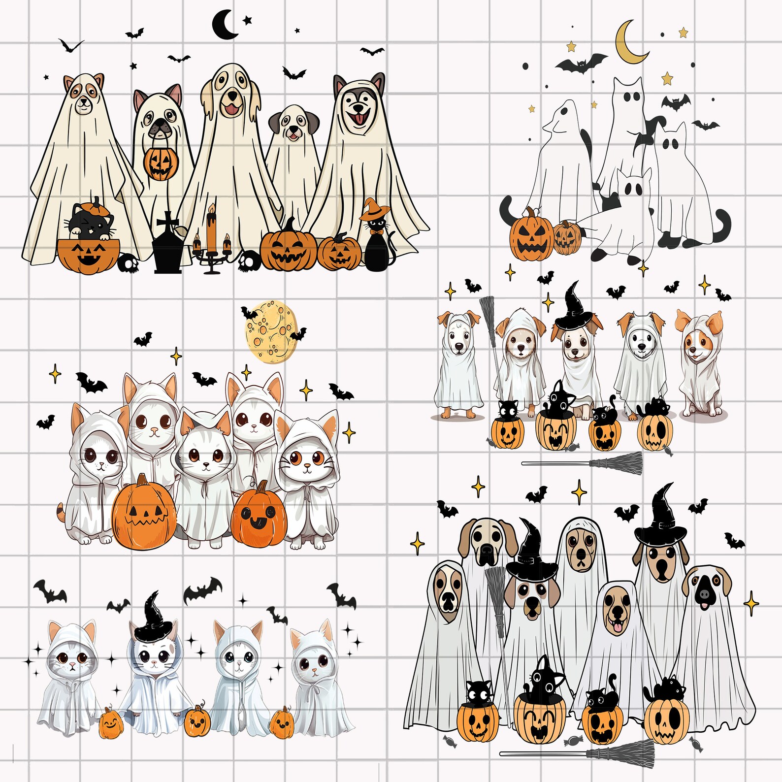 Halloween Chicken Png Svg, Ghost Chickens Png, Ghost Cat, Ghost Dog ...