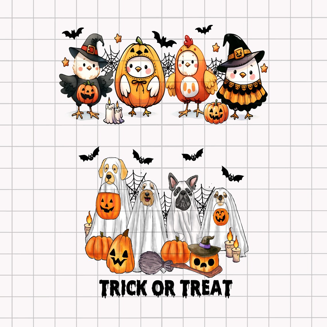 Halloween Chicken Png Svg, Ghost Chickens Png, Ghost Cat, Ghost Dog ...
