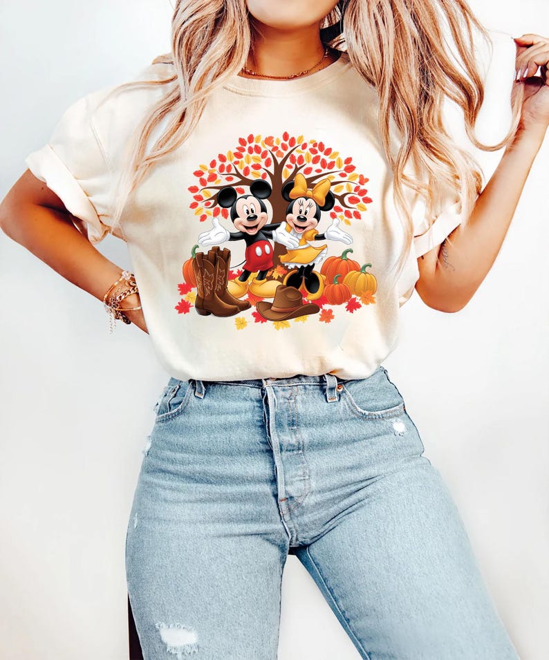 Retro Minnie Mouse Fall Vibes Png, Cowboy Western Thanksgiving Svg ...