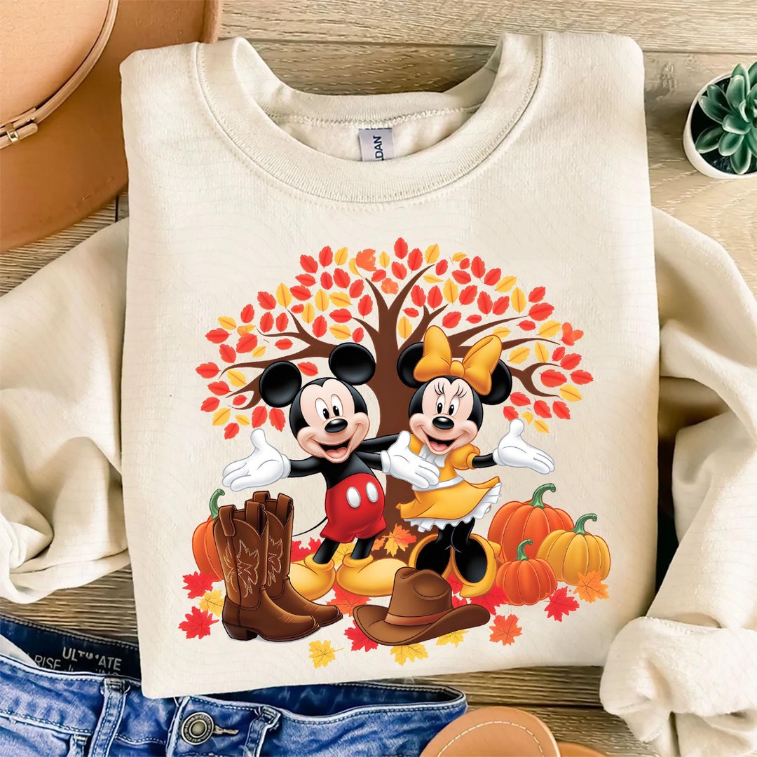 Retro Minnie Mouse Fall Vibes Png, Cowboy Western Thanksgiving Svg ...