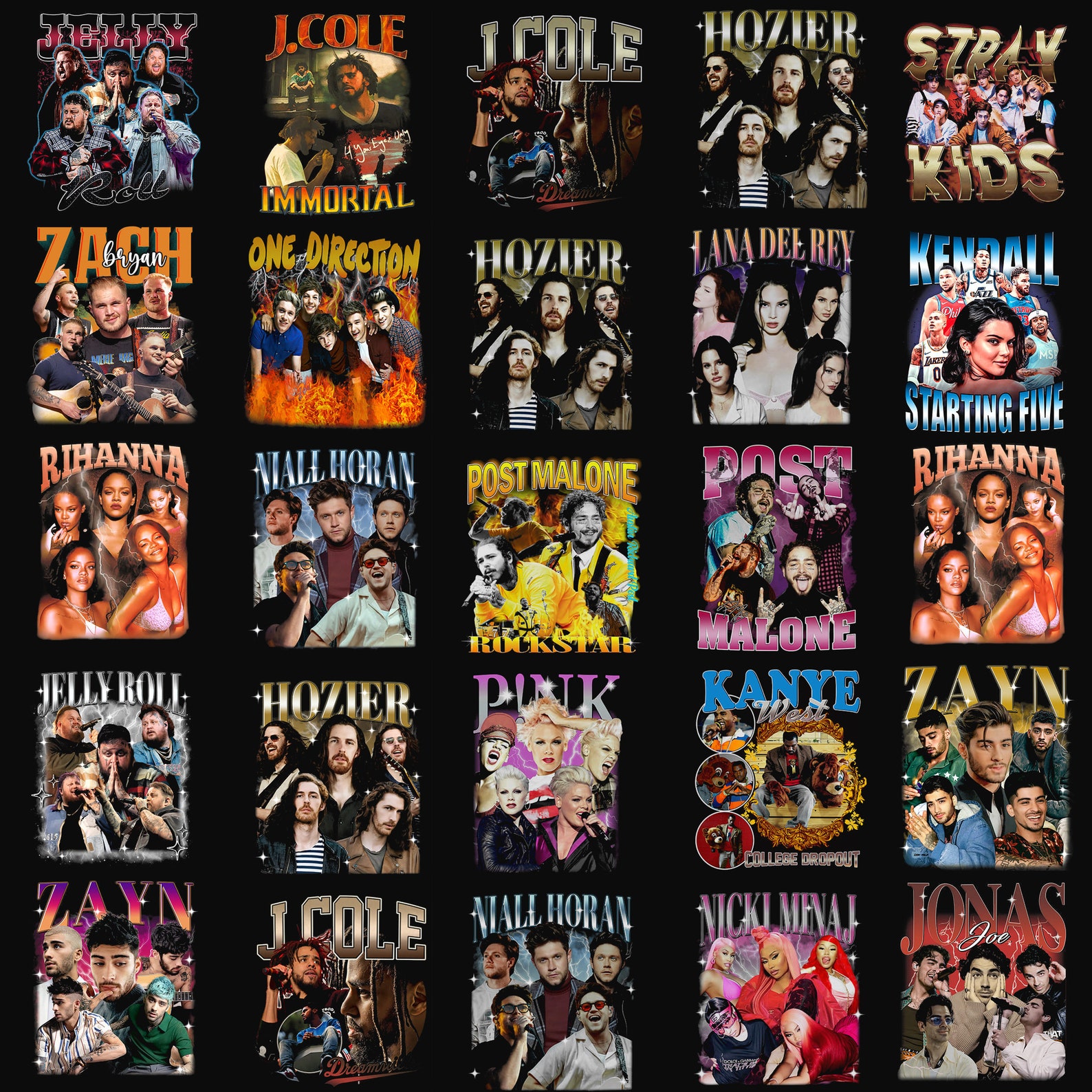 300 Bootleg Style Designs PNG, Mega Bundle Hip Hop, Rap Design Bundle ...