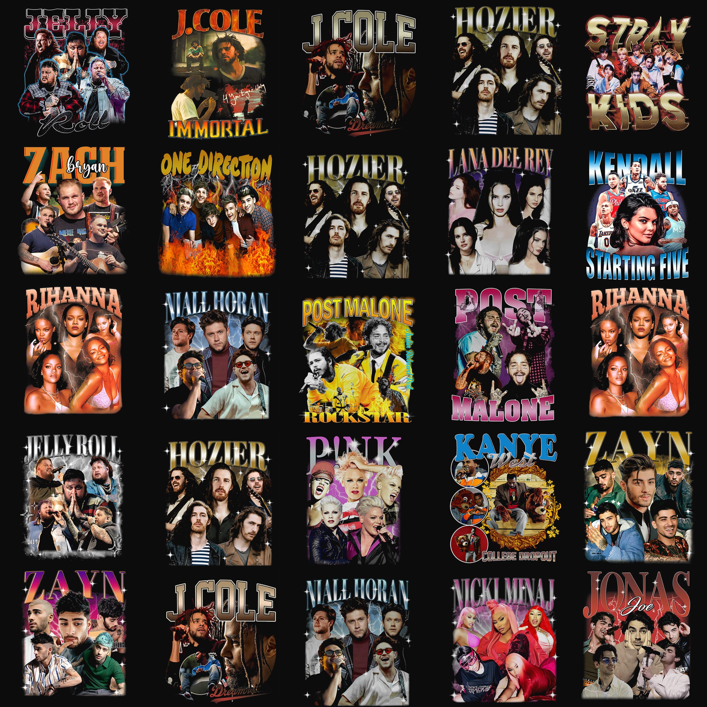 300 Bootleg Style Designs PNG, Mega Bundle Hip Hop, Rap Design Bundle ...