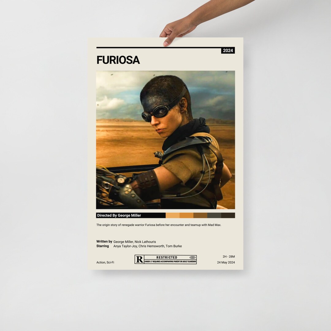 Furiosa Movie Poster Mad Max George Miller Anya Taylor-joy Motorcycle ...