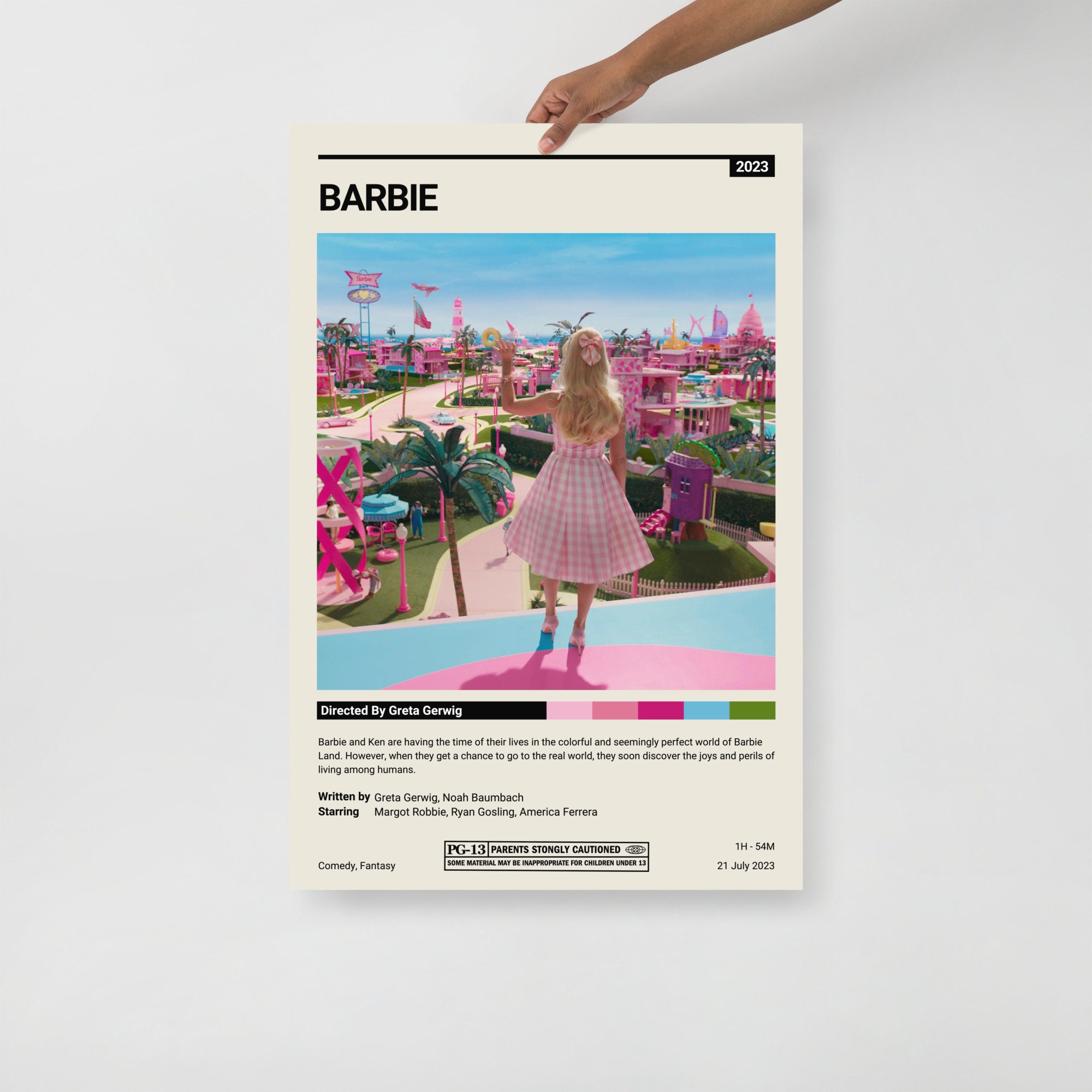 Barbie Movie Poster Margot Robbie Greta Gerwig Barbieland - Etsy