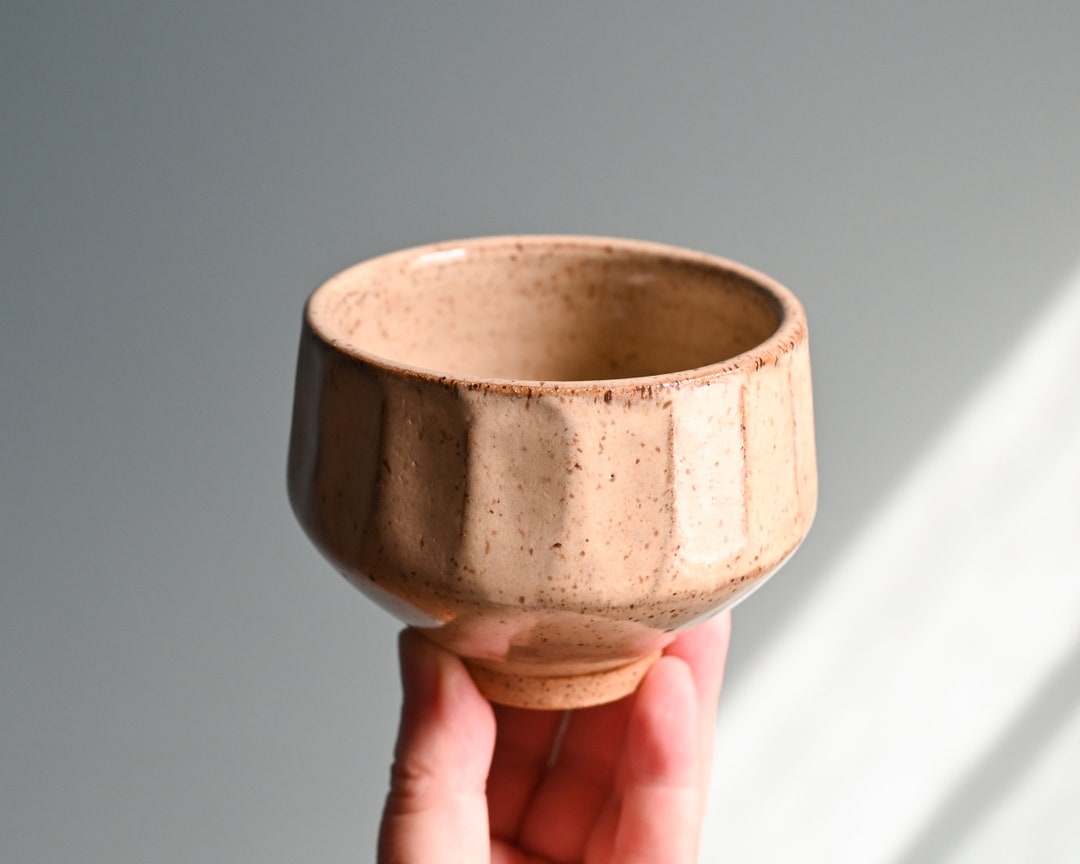 Fluted Ceramic Bowl, Handmade Carved Pottery, 3.75 Inch Wide, Handmade ...