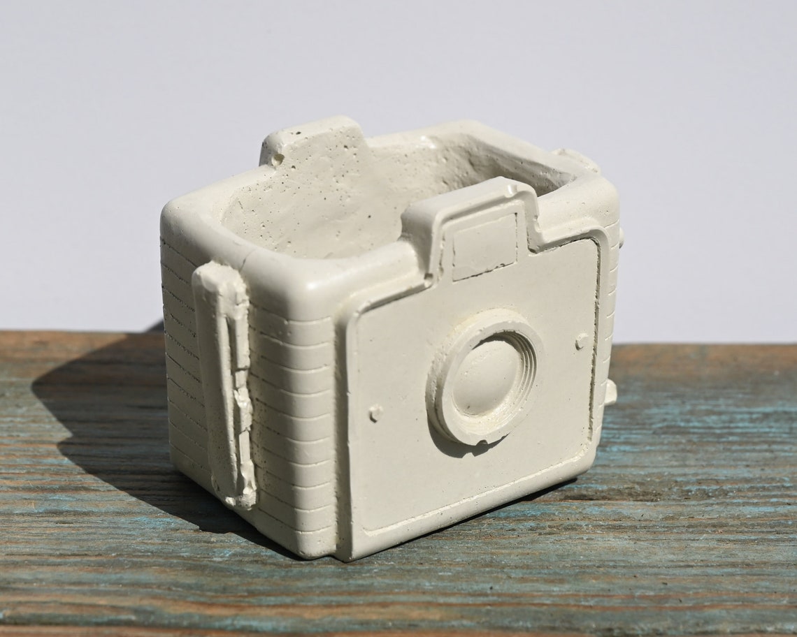 Camera Planter Concrete Camera Planter Camera Succulent - Etsy