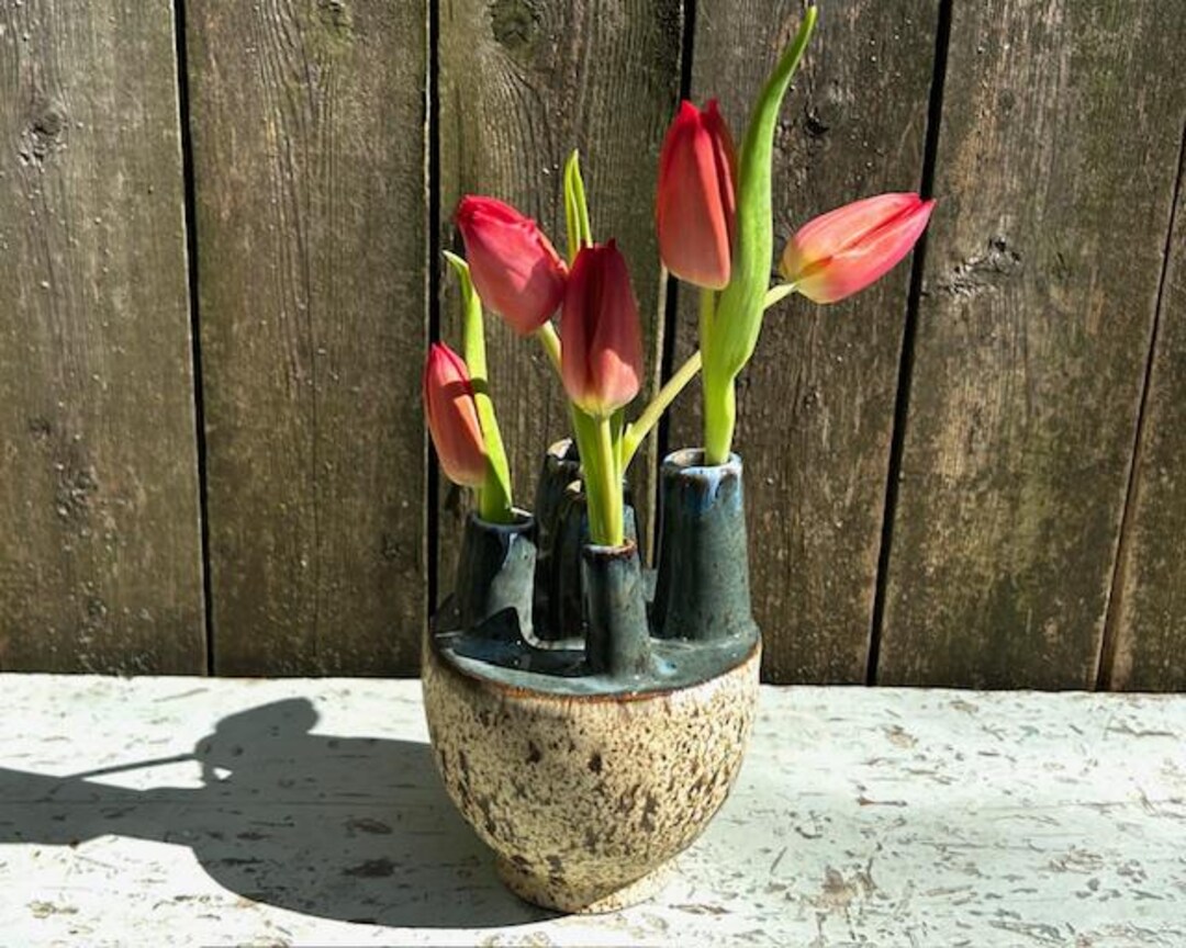 Handmade Multi-stem Vase, 5.5 Inches High, Wheel-thrown + Altered ...