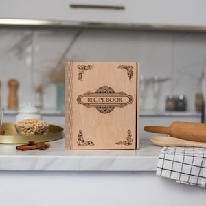 Personalized Recipe Book, Wooden Recipe Book, Wooden Recipe Binder ...