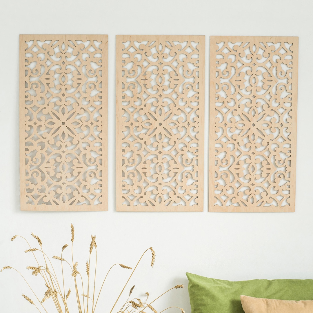 Moroccan Wood Panel, Lattice Panels, Arabic Wood Wall Art, Decorative ...
