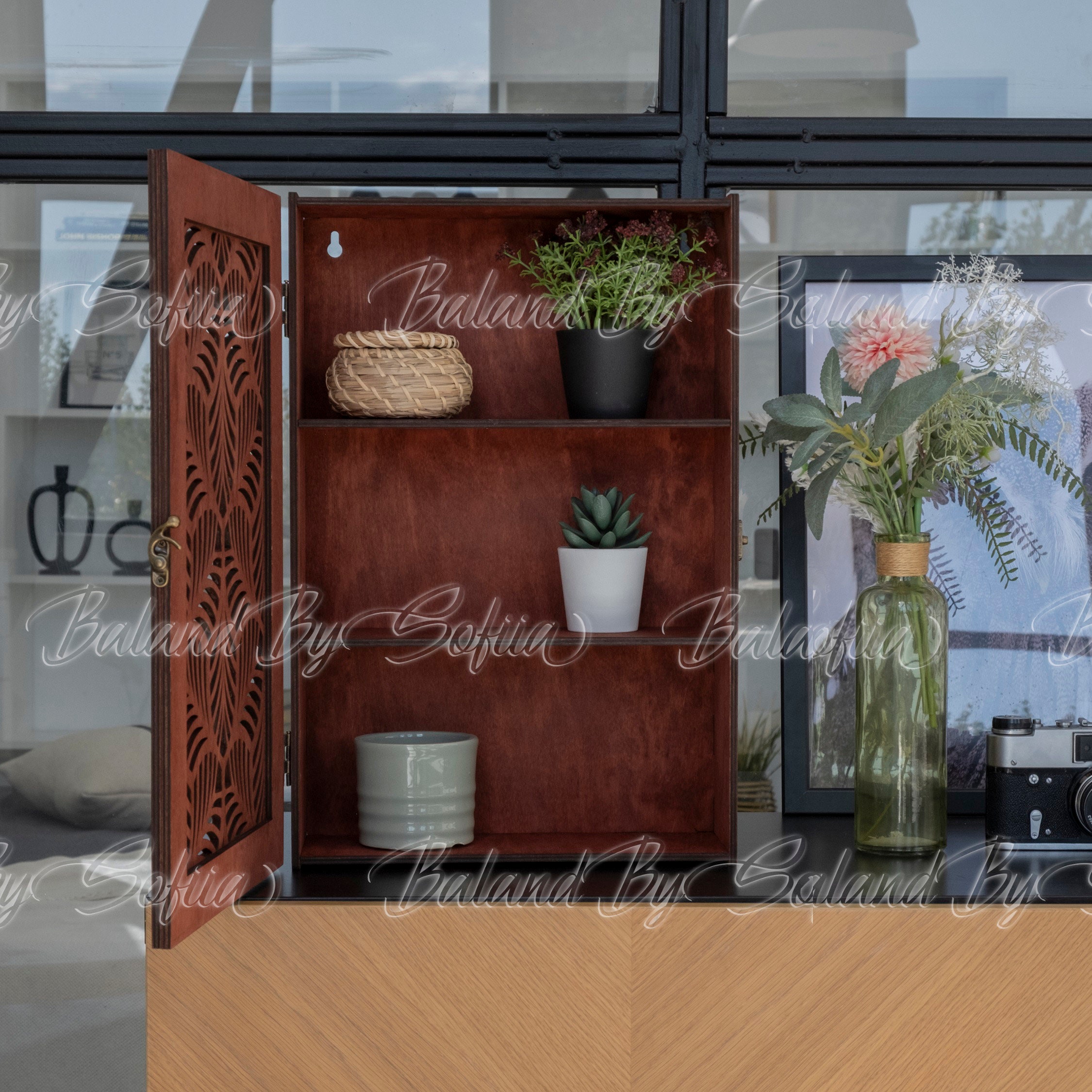 Apothecary Cabinet, Medicine Cabinet With Door, Small Wood Cabinet, Bathroom Cabinet Wall Mount ...