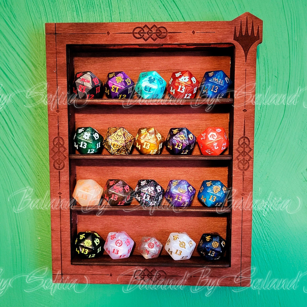 Dice Storage Case, Wooden Dice Holder, Dice Display Shelf, Dice ...