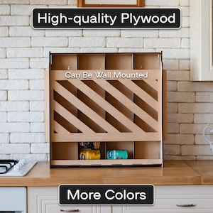 Wooden Canned Food Storage Wall Mount, Can Food Storage, Wooden Can ...