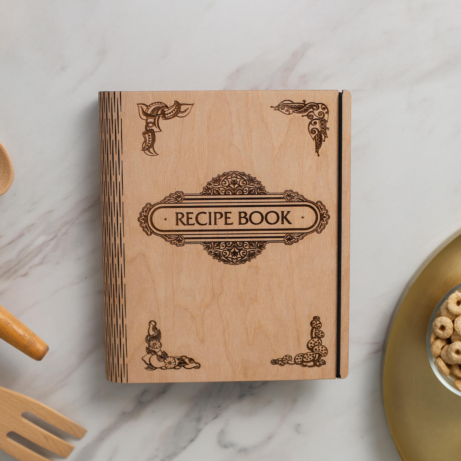 Personalized Recipe Book, Wooden Recipe Book, Wooden Recipe Binder ...