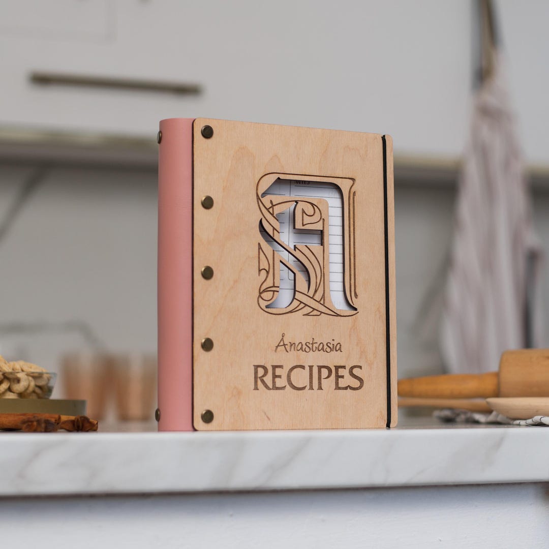 Custom Recipe Book Binder,3 Ring Recipe Binder,wooden Recipe Binder ...