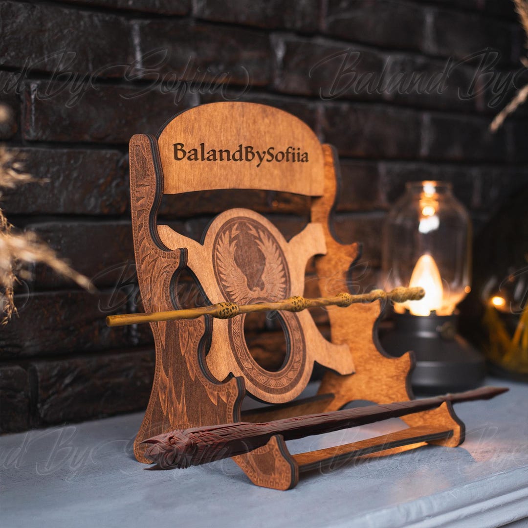 Wizard Wand Holder, Magic Wand Stand, Wooden Wand Stand, Wizard Wand ...
