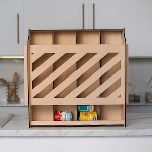 Wooden Canned Food Storage Wall Mount, Can Food Storage, Wooden Can ...