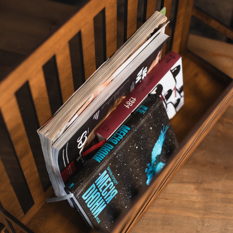 Wood Magazine Rack, Magazine Organizer, Newspaper Stand, Magazine ...