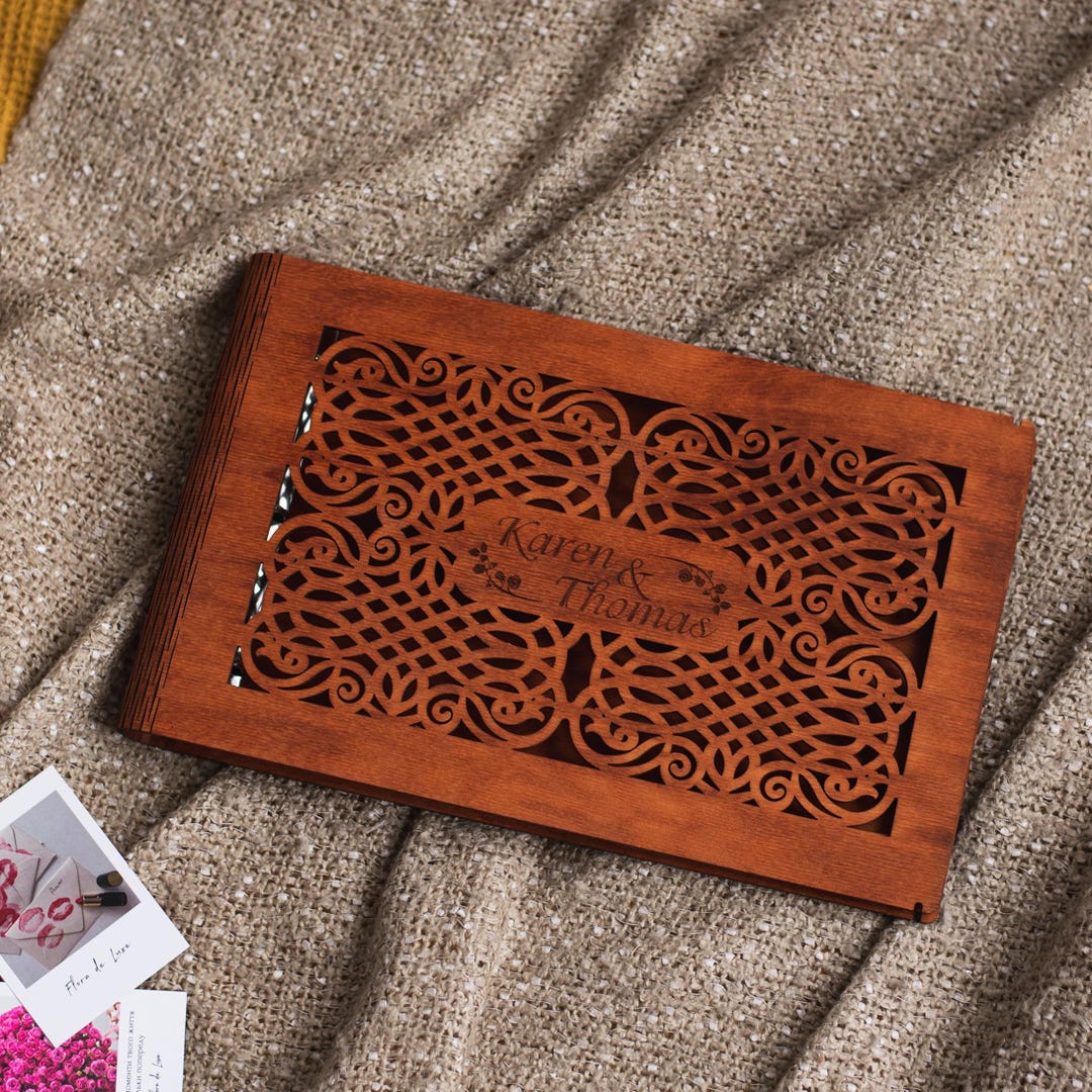 Custom Wedding Album, Wooden Wedding Album, Rustic Wedding Album ...