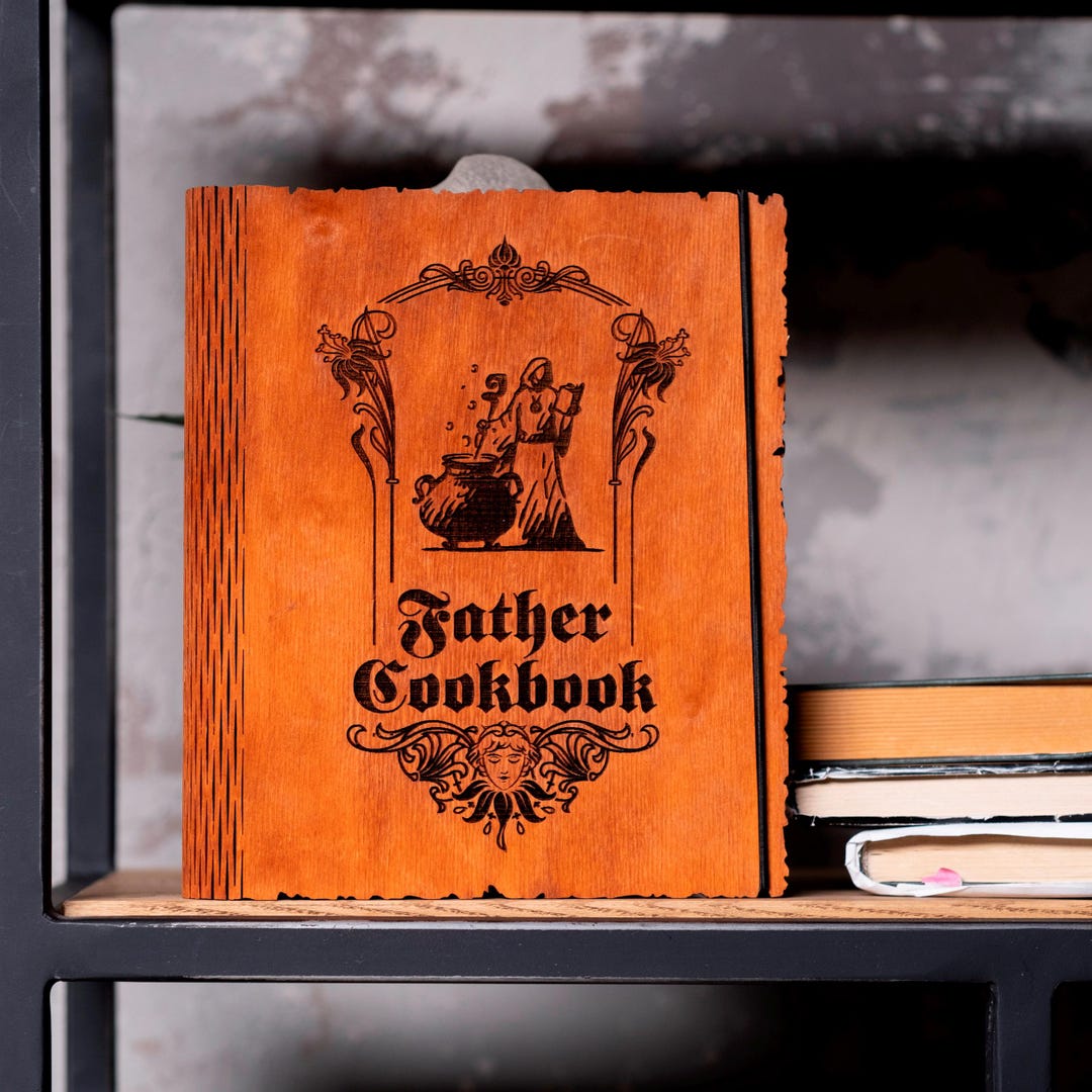 Custom Recipe Binder, Personalized Wooden Recipe Book, Recipe Journal ...