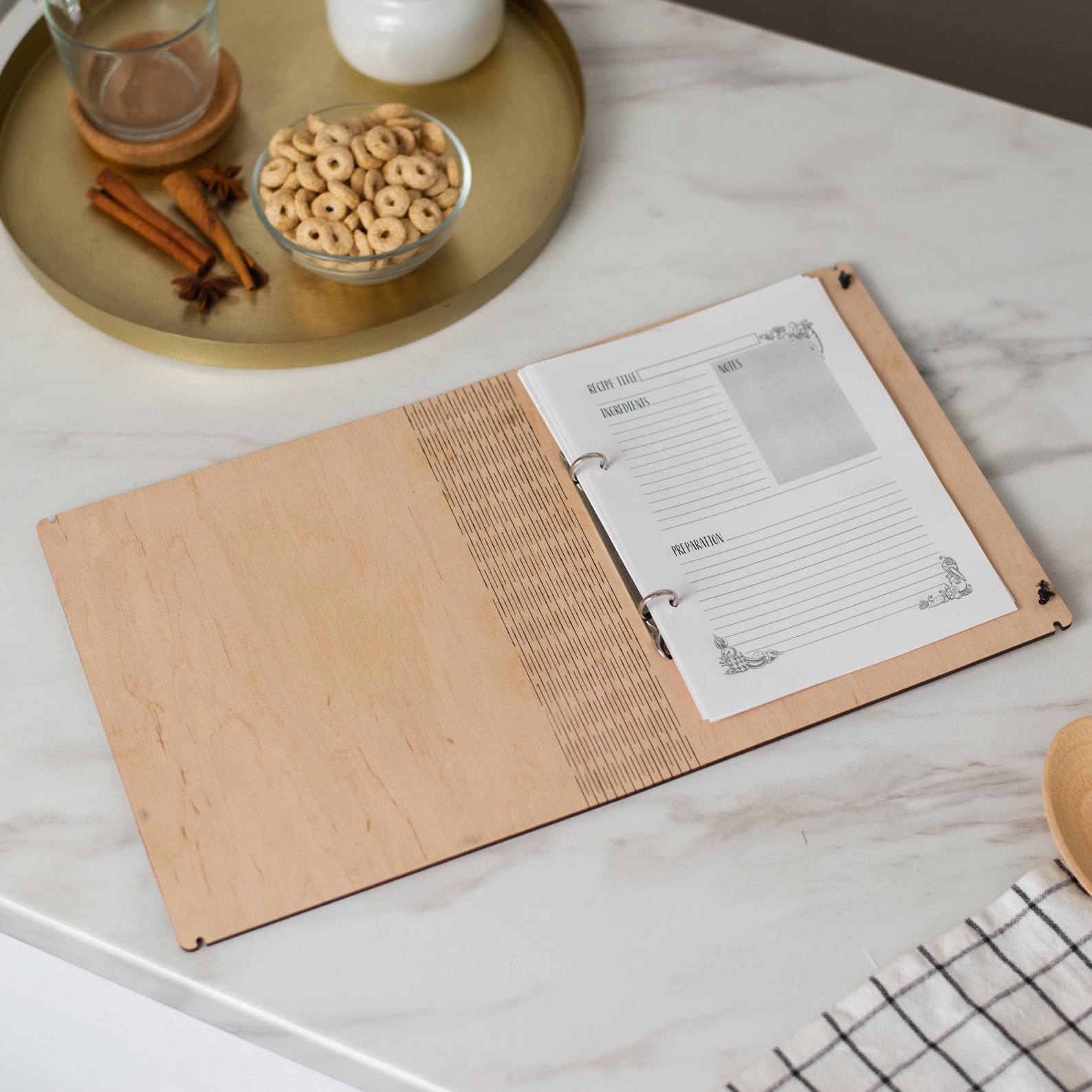 Personalized Recipe Book, Wooden Recipe Book, Wooden Recipe Binder ...