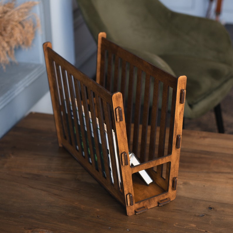 Wood Magazine Rack, Magazine Organizer, Newspaper Stand, Magazine ...