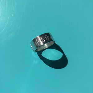 SMALL silver sea turtle flipper tag ring | Etsy