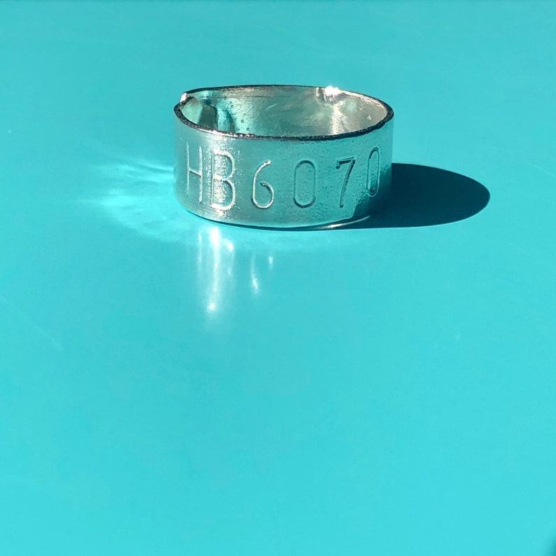 SMALL Silver Sea Turtle Flipper Tag Ring - Etsy