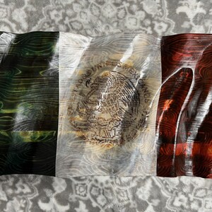 Mexican Wood Carved Flag - Etsy