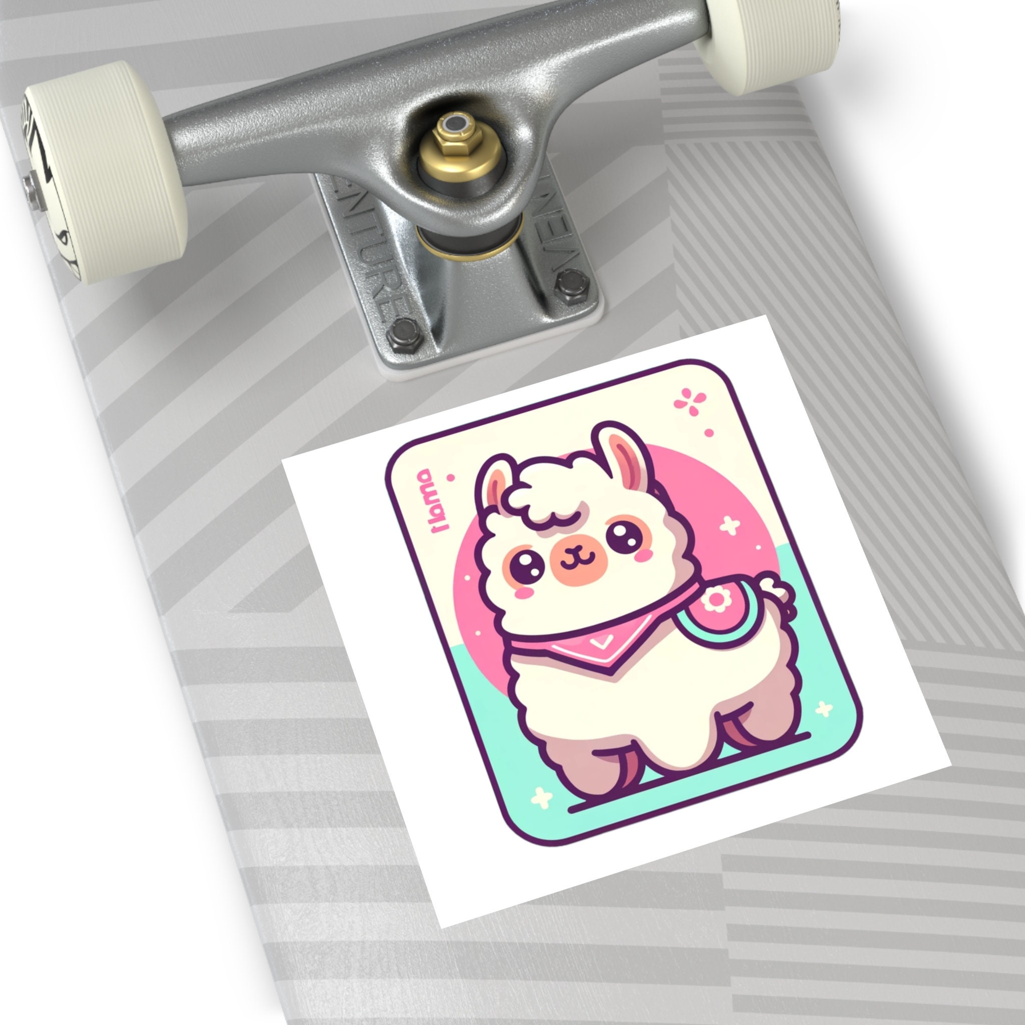 Adorable Chubby Llama Sticker Kawaii Cartoon Flower Llama Fun Kids and ...