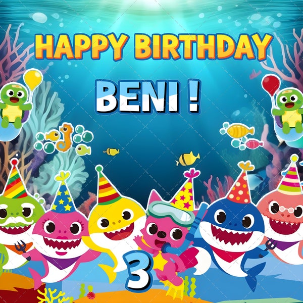 Baby Shark Birthday Decorations - Etsy