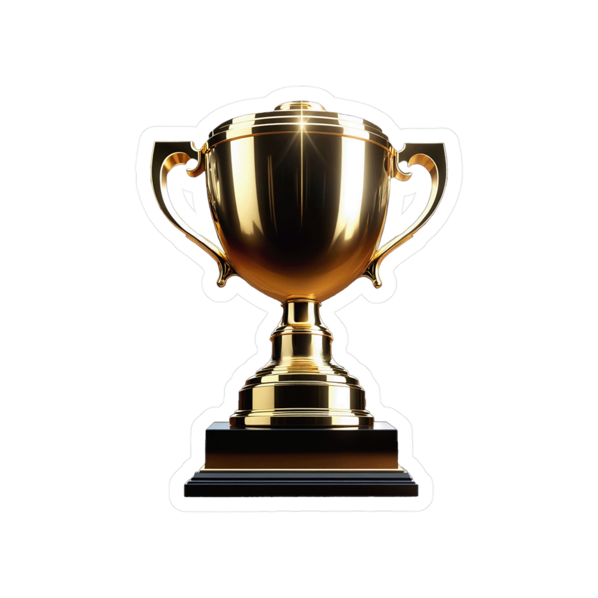 Customizable Golden Trophy Decal, Personalize With Your Text, Vinyl ...