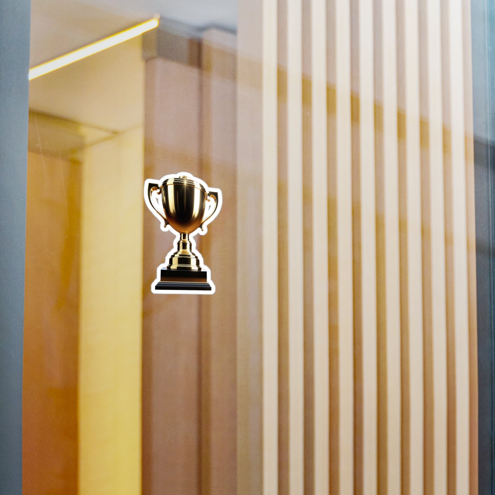 Customizable Golden Trophy Decal, Personalize With Your Text, Vinyl ...