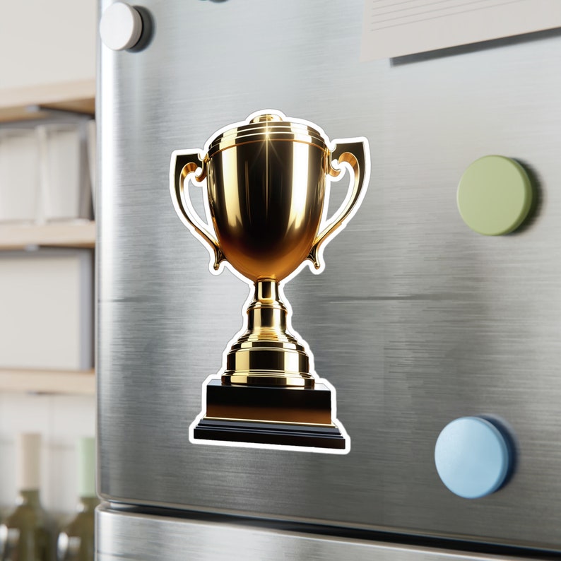 Customizable Golden Trophy Decal, Personalize With Your Text, Vinyl ...