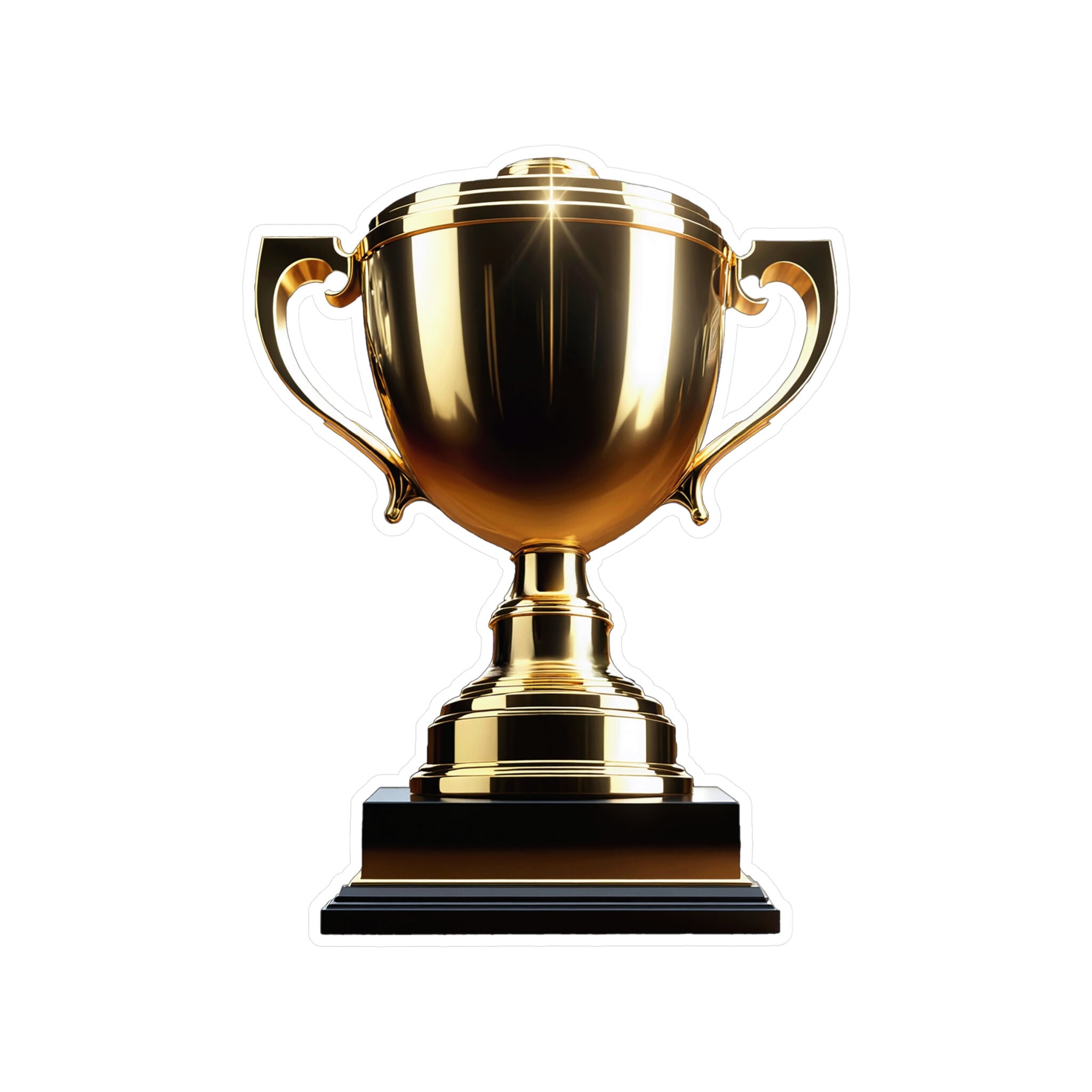 Customizable Golden Trophy Decal, Personalize With Your Text, Vinyl ...