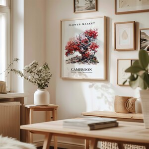 Cameroon Flower Market Art Print, Red Stinkwood Wall Art, Botanical ...