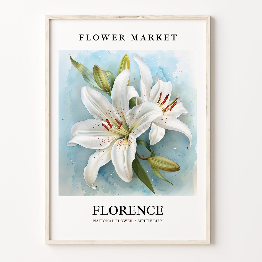 Florence Flower Market Art Print: Vintage Botanical Wall Decor - Etsy