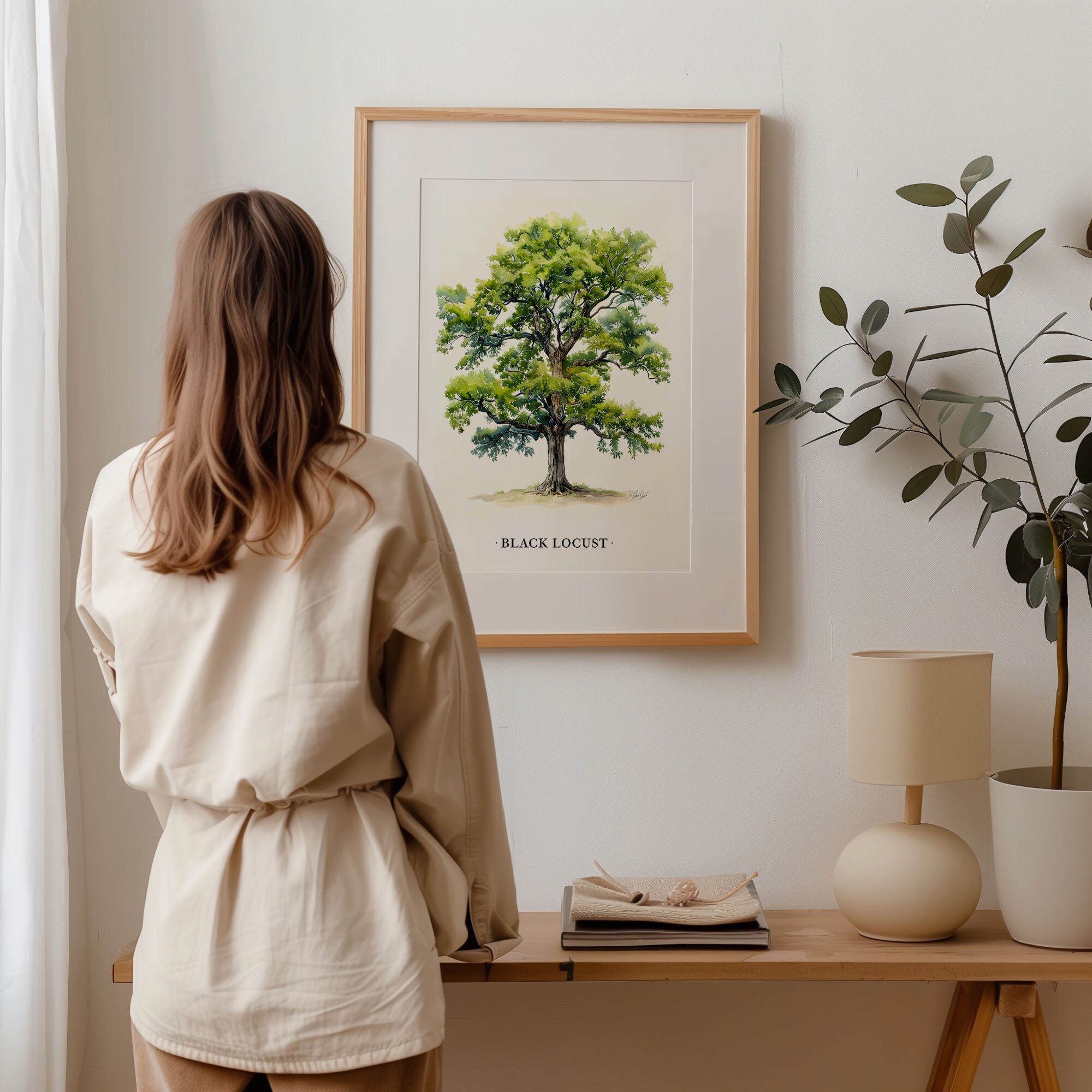 Black Locust Tree Art Print: Botanical Illustration, Nature Decor - Etsy