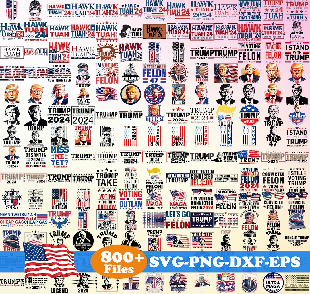 Trump 2024 SVG Bundle, Clipart Graphics (digital Files) - Etsy