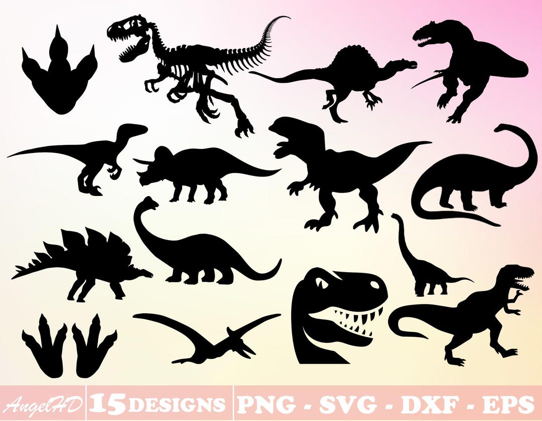 Dinosaur SVG Bundle, Dino Clipart, Cricut Cut Files (digital Download ...